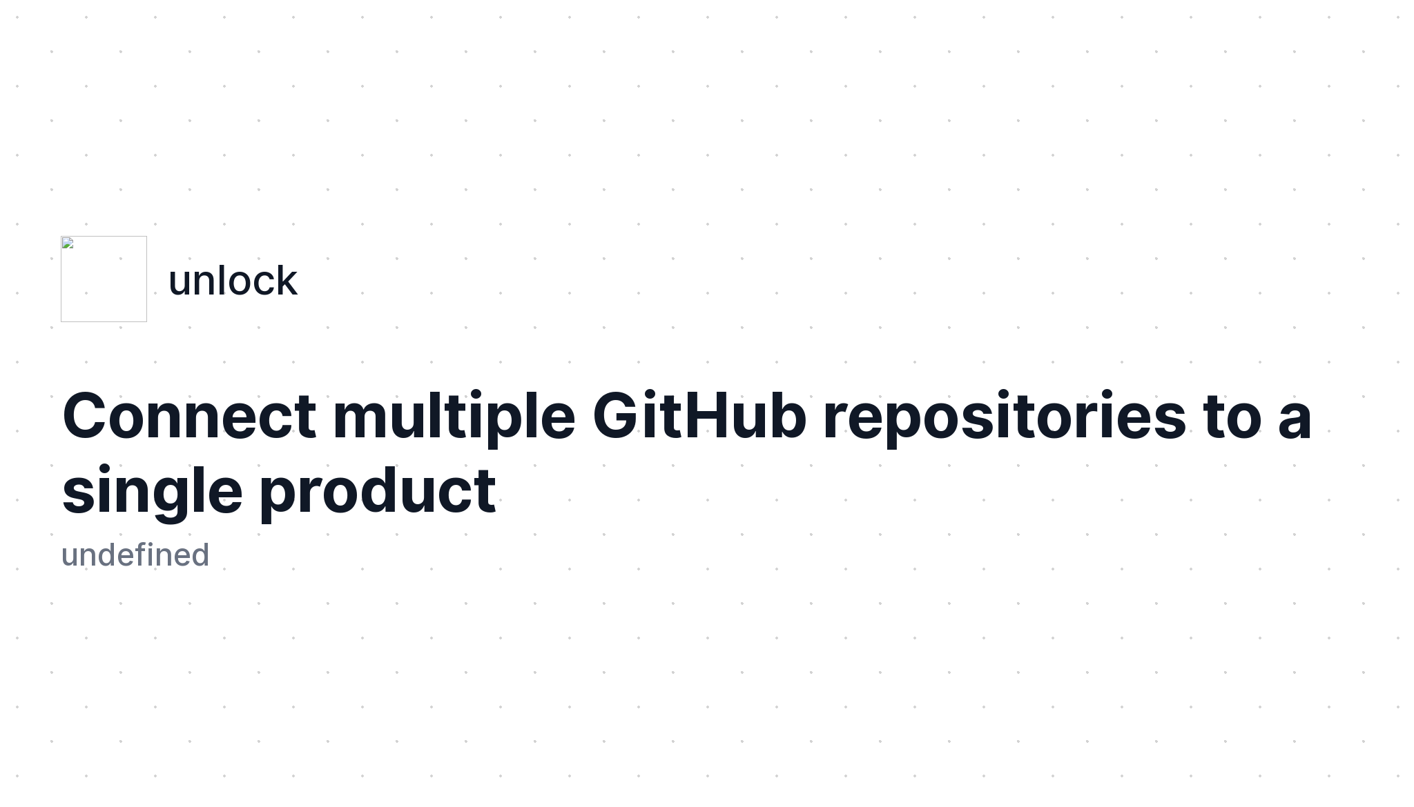 Connect multiple GitHub repositories to a single product